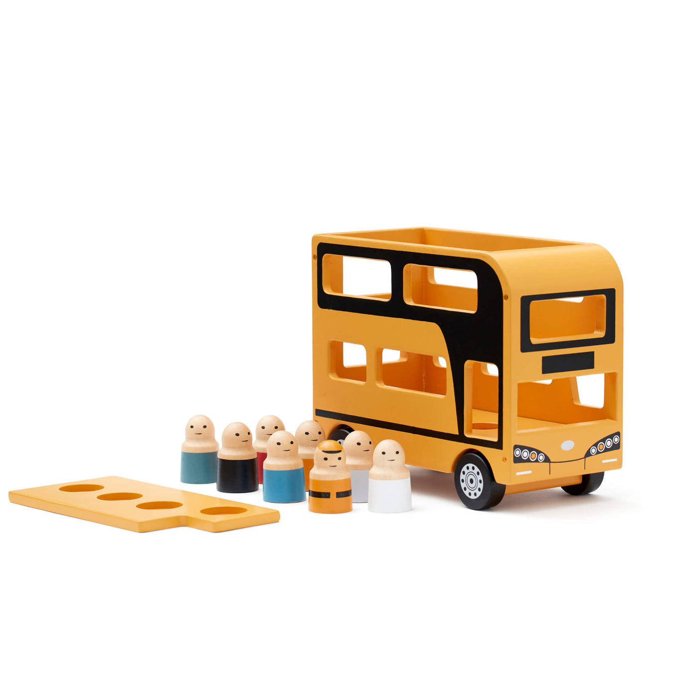 Kids Concept Wooden Double Decker Bus, Cars Planes & Trains | Oskoe