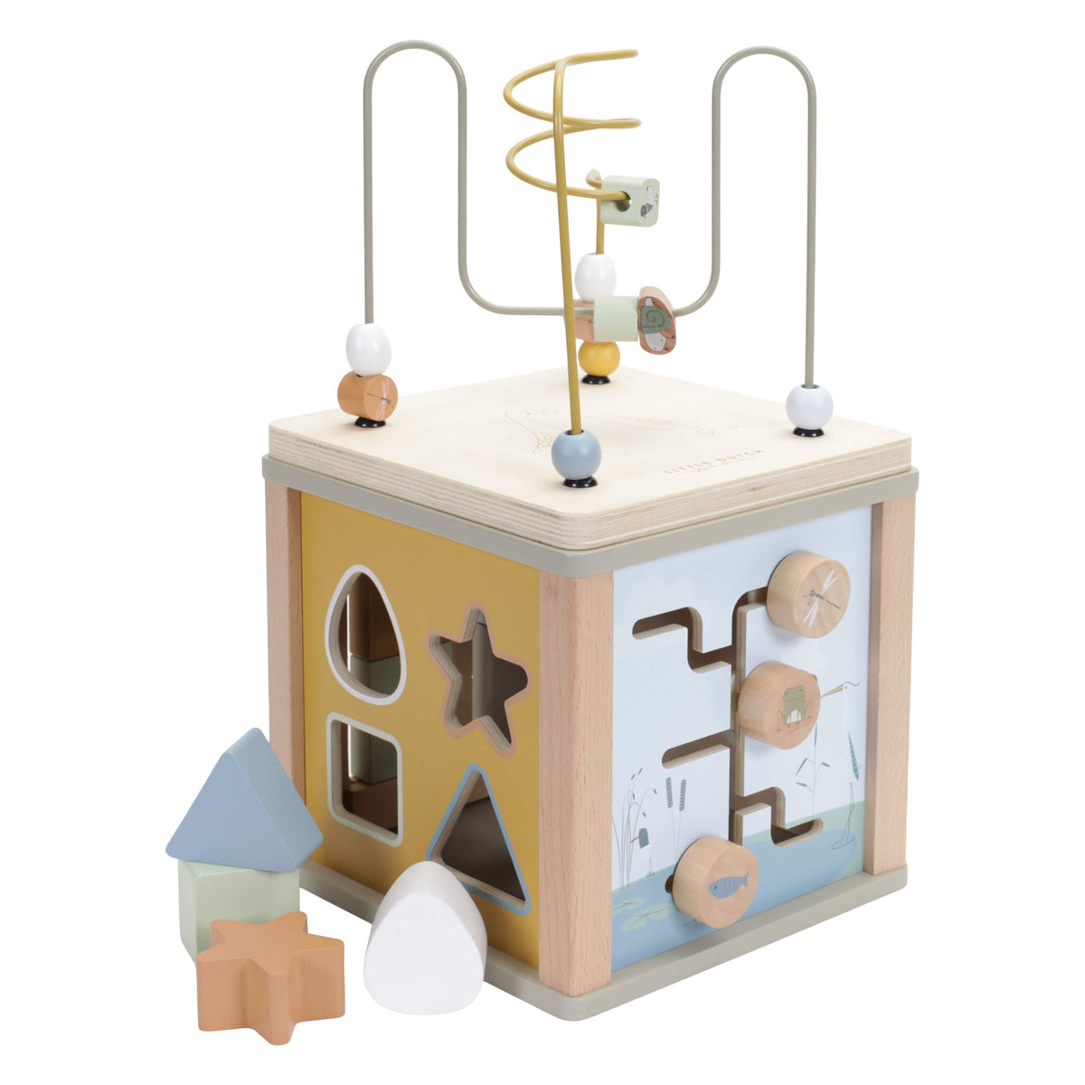 Little Dutch Wooden Activity Cube Toy in Little Goose Design | Oskoe