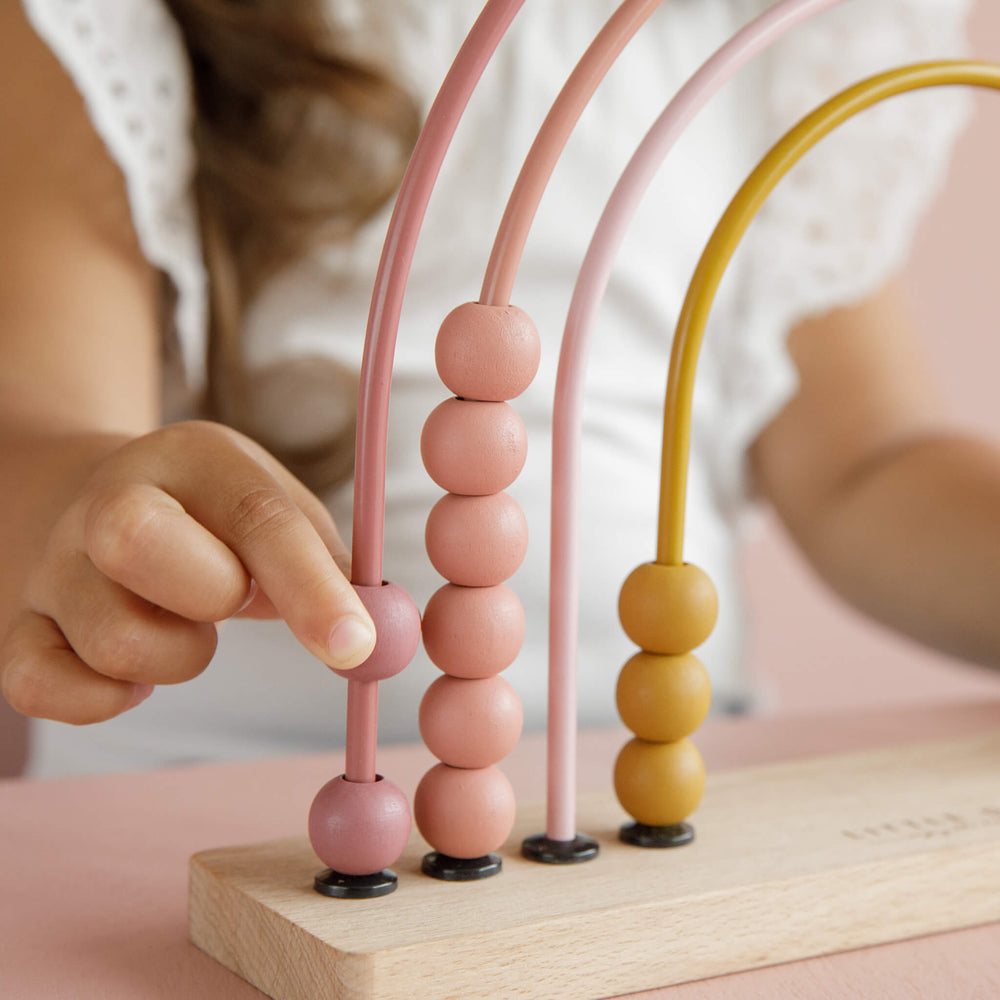Little Dutch Rainbow Abacus Toy in Pink | Oskoe