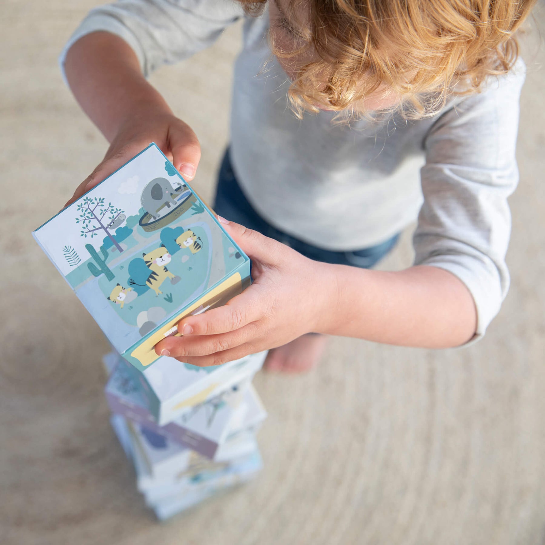 Little Dutch Zoo Stacking Cubes, Stacking & Sorting | Oskoe