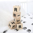 Wooden Alphabet Blocks - Black
